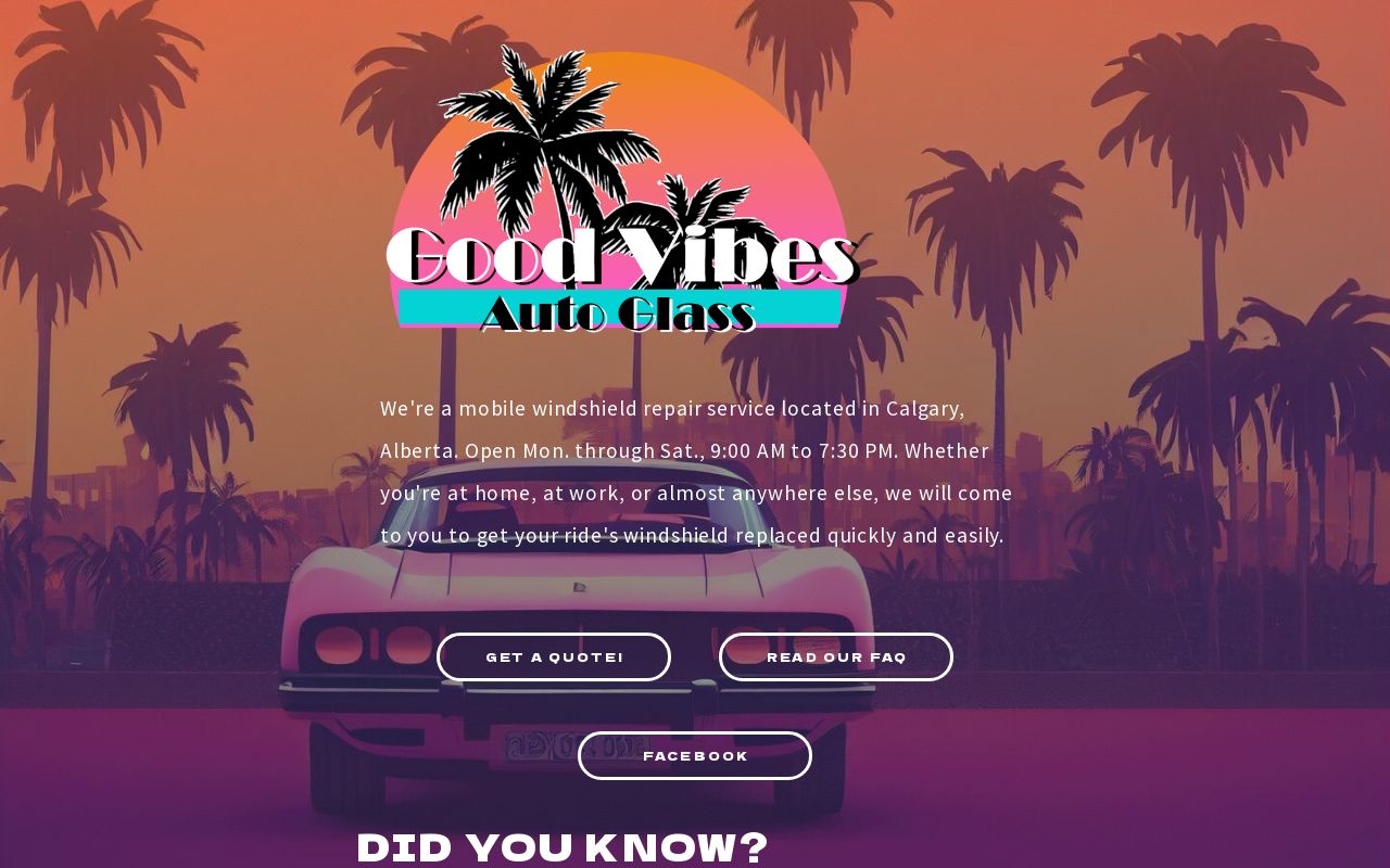 Good Vibes Auto Glass